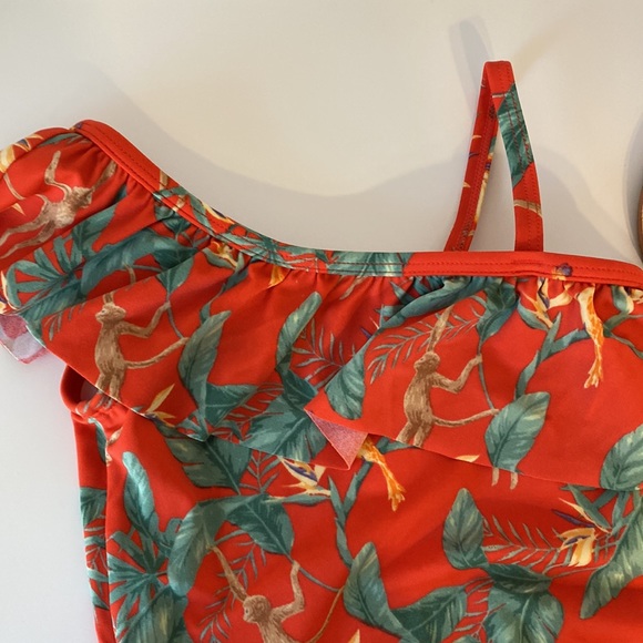 Janie And Jack Swim Janie Jack 2t Ruffled Jungle Themed One Piece